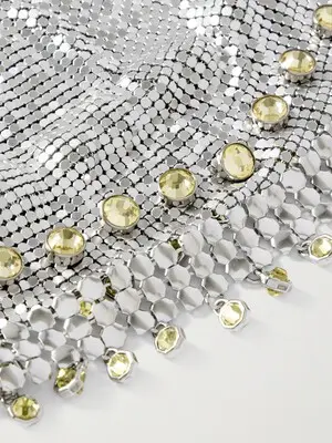 Rabanne Fringed Crystal-embellished Chainmail Hat