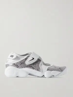 Nike Rift Snake-effect Leather Split-toe Sneakers - Gray