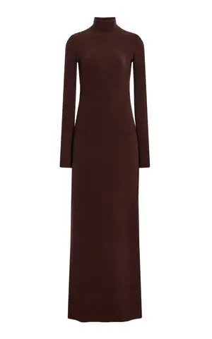 COLLEEN ALLEN COLLEEN ALLEN Exclusive Keyhole Knit Turtleneck Maxi Dress