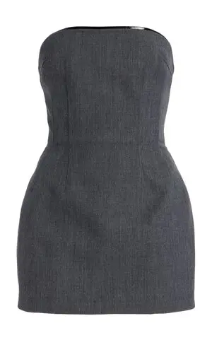 LAQUAN SMITH Strapless Mini Dress - Grey