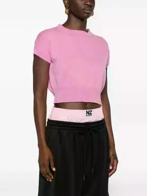 TEDDY CASHMERE Genovas Cropped Cashmere Top - Pink