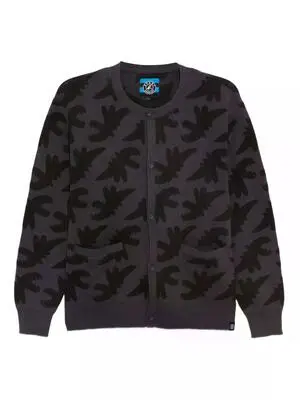 AGNES B. Dino Embroidered Cardigan