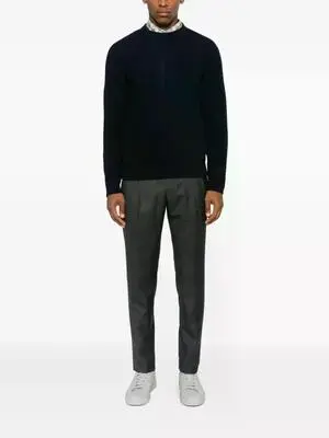 MC2 SAINT BARTH Marine Wool Ribbed Knit Sweater - Blue