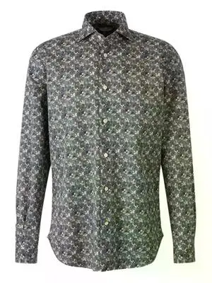 VINCENZO DI RUGGIERO Floral-print Buttoned Shirt - Grey