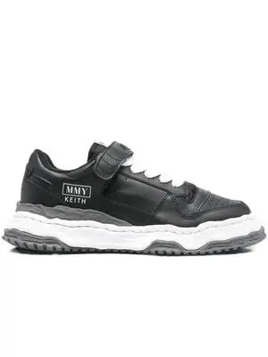 Mihara Yasuhiro Leather Touch-strap Sneakers - Black