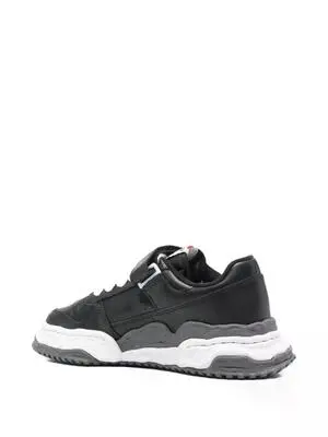 Mihara Yasuhiro Leather Touch-strap Sneakers - Black