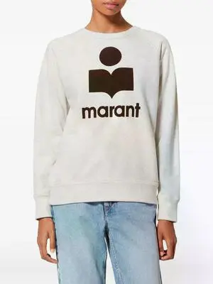 MARANT ETOILE Logo Print Sweatshirt - Neutrals