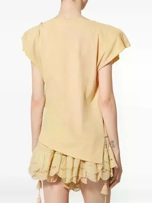 Isabel Marant Étoile Sebani Draped Asymmetric T-shirt - Yellow
