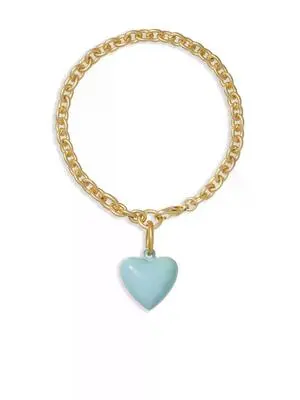ROXANNE ASSOULIN Mini Puffy Heart-charm Bracelet - Gold