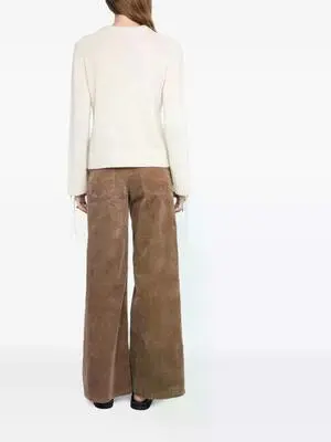 Zadig&Voltaire Wool Cashmere Blend Sweater With Tie Detailing - Neutrals