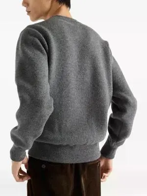 Prada Intarsia Logo Raglan Sweater