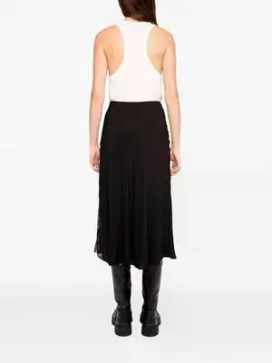 Zadig&Voltaire Lace Detail Midi Skirt - Black