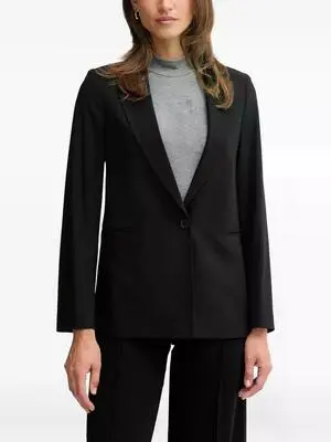 BENETTON Single-breasted Notched Lapel Blazer - Black