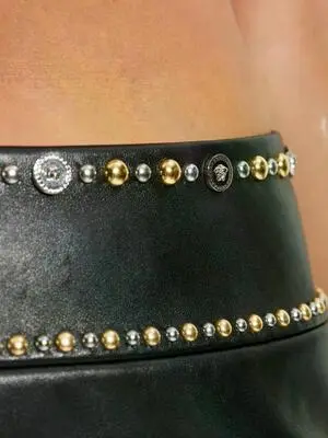 Versace Studded Embellishment Mini Skirt