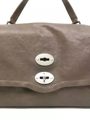 ZANELLATO Postina Studs Turnlock Tote Bag - Grey