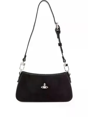 VIVIENNE WESTWOOD Tasha Suede Shoulder Bag - Black