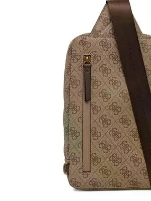 Guess Milano Monogram Zip Messenger Bag