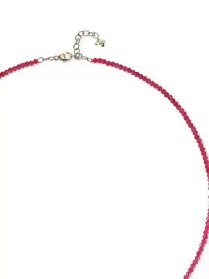 Mateo Ruby Beaded Necklace - Red