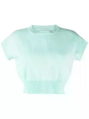 TEDDY CASHMERE Teddy Cashmere Genova Sleeveless Cropped Jumper Blue