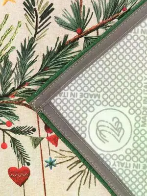 TESSITURA TOSCANA TELERIE Rudy Tiptapp Christmas-print Rug - Neutrals