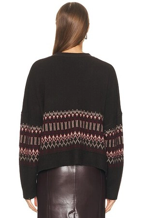 Sablyn Elliot B Boxy Cropped Fairisle Cardigan