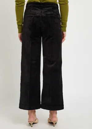 Paige Vanessa Wide-leg Velvet Trousers