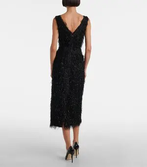 Erdem Lurex® Fil Coupé Midi Dress