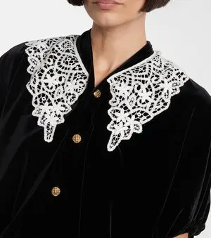 Junya Watanabe Lace Collar Jersey Top