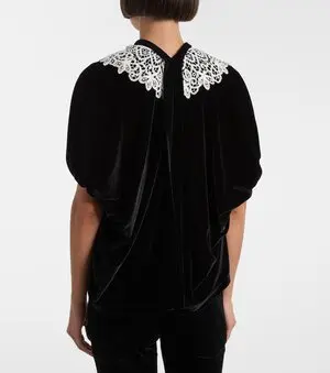 Junya Watanabe Lace Collar Jersey Top