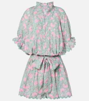 JULIET DUNN Floral Cotton Mini Dress - Multicoloured