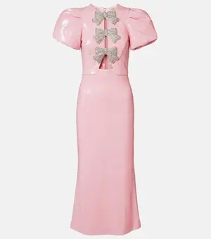 Rebecca Vallance Lydia Sequined Cutout Dress - Pink