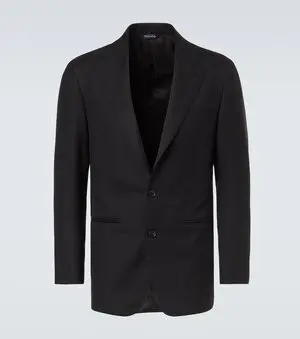 SAMAN AMEL Wool Suit Jacket - Black