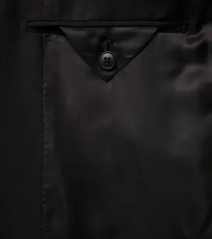 SAMAN AMEL Wool Suit Jacket - Black