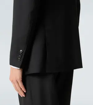 SAMAN AMEL Wool Suit Jacket - Black