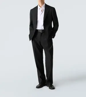 SAMAN AMEL Wool Suit Jacket - Black