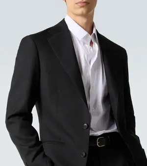 SAMAN AMEL Wool Suit Jacket - Black
