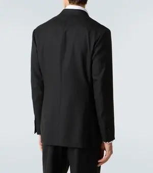 SAMAN AMEL Wool Suit Jacket - Black