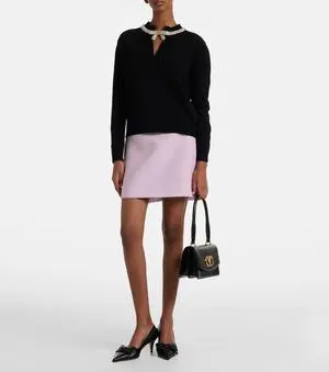 Valentino Garavani Sequined Virgin Wool Sweater - Black