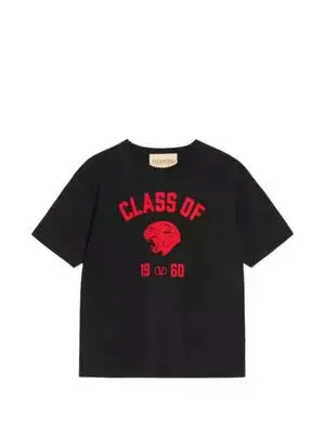 Valentino Garavani Panther-print Cotton T-shirt - Black