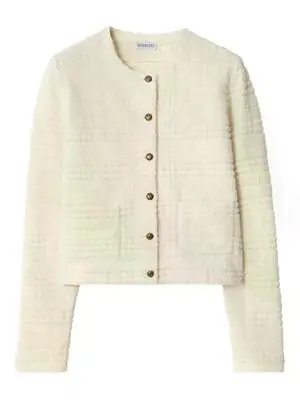 Burberry Textured Wool Blend Jacket