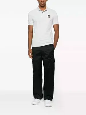 Stone Island Logo-detail Polo Shirt - Grey