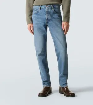 FRAME Mid-rise Straight Jeans In 'outfield