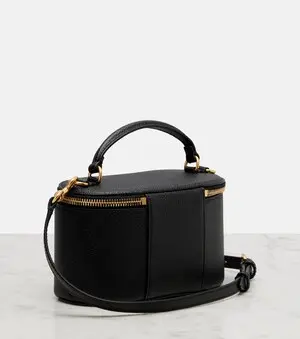 Valentino Garavani Vlogo Mini Leather Vanity Bag - Black