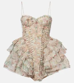 Zimmermann Floral Silk Mini Dress - Multicoloured