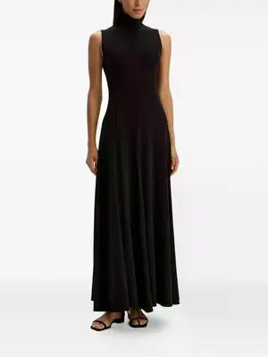 12 STOREEZ Turtleneck Maxi Dress - Black