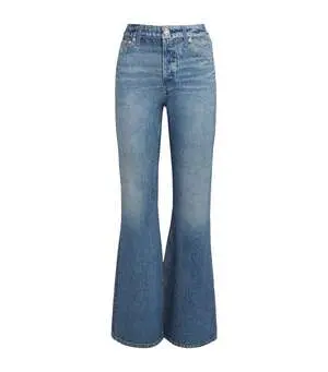 Rag & Bone Miramar Dahlia Flare Trousers - Blue