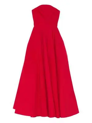 Solace London Strapless Maxi Dress With Flared Skirt