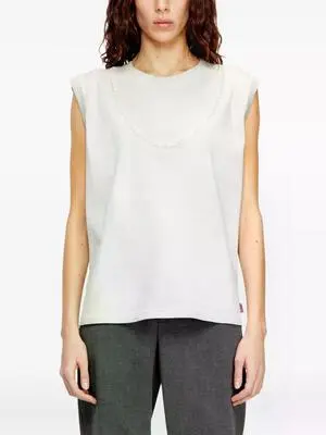 DIESEL® Embossed Chain Sleeveless T-shirt - Neutrals