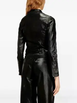 DIESEL® Coated Cotton Blend Cropped Jacket