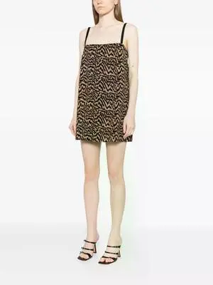 REFORMATION Adette Dress With Leopard Print